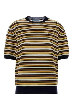 Prada PRADA Striped Cashmere Knit Sweater Stripped
