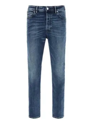 NINE:INTHE:MORNING Stretch Denim Straight Leg Jeans - Light Blue