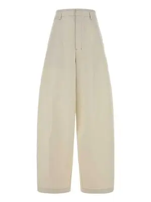 LEMAIRE Cotton Wide-leg Trousers - White