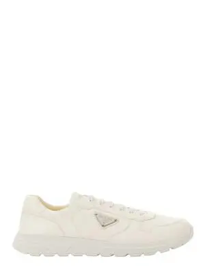 Prada Prax 2.0 Leather Sneakers - White