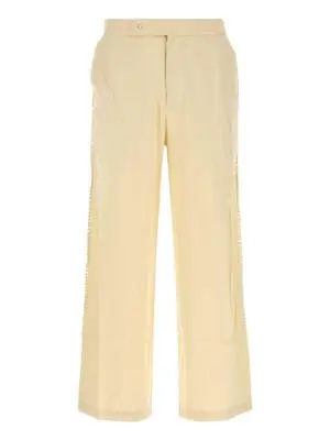 BAZISZT BAZISZT Cotton Corniche Trouser White