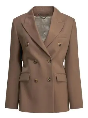 GOLDEN GOOSE Diva Double-breasted Virgin Wool Blazer - Pink
