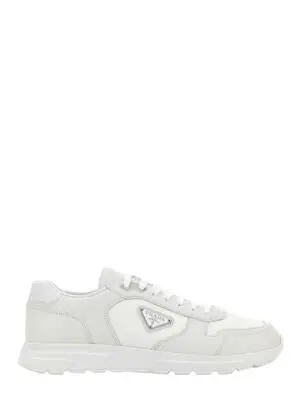 PRADA PRADA Leather & Fabric Low-Top Sneakers