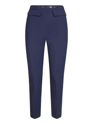 Elisabetta Franchi ELISABETTA FRANCHI Tailored Pleated Wide-Leg Trousers Blu