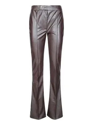 Elisabetta Franchi Tailored Pleated Wide-leg Trousers - Marrone