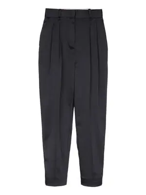 Elisabetta Franchi Tailored Pleated Wide-leg Trousers - Nero