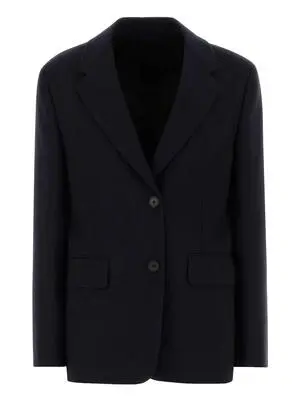 Prada Tailored Virgin Wool Blazer - Blue