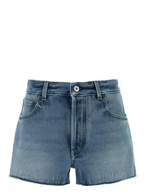 Miu Miu Miu-style Denim Mini Shorts For - Light Blue