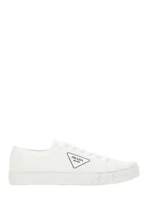 Prada Gabardine Wheel Sneakers - White