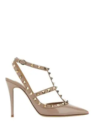 Valentino Garavani VALENTINO GARAVANI Leather Rockstud Pumps With 10 Cm Heel Pink