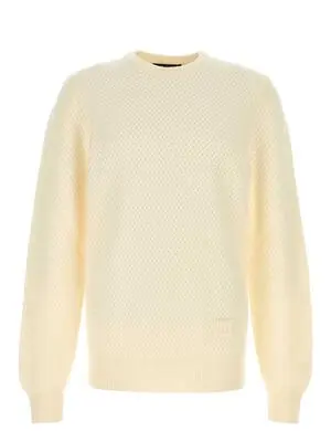 Dolce & Gabbana Wool Sweater With Crew Neck - White