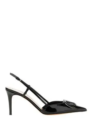 Valentino Garavani VALENTINO VLogo Signature Leather Slingback Pumps Multicoloured
