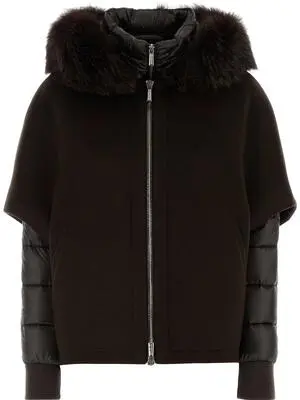 MOORER Moorer Pegasus Down Jacket With Wool-Cashmere Exterior Brown