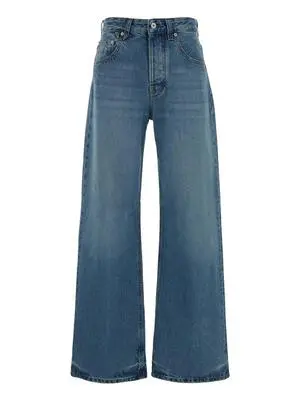 Jacquemus JACQUEMUS "Of-Nimes" Wide Leg Jeans Bluetabac