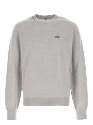 Loewe Wool-blend Knit Sweater - Grey