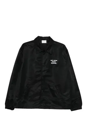 Drole De Monsieur Contemporary Nylon Overcoat - Black