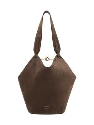 Khaite Mini Lotus Shoulder Handbag - Brown