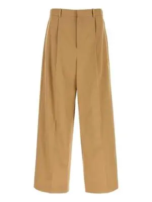 Loewe Cotton Wide-leg Trousers - Camel