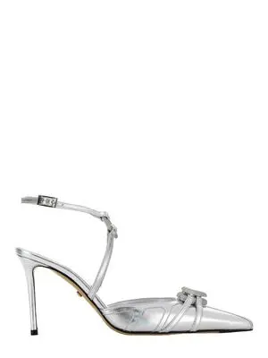 Mach & Mach Nappa Leather Pumps With 9.5 Cm Heel - Orange