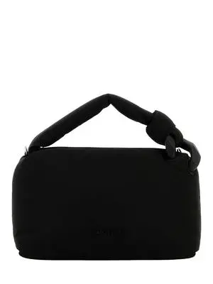JW Anderson Puff Quilted Fabric Handbag With Adjustable Strap - Black