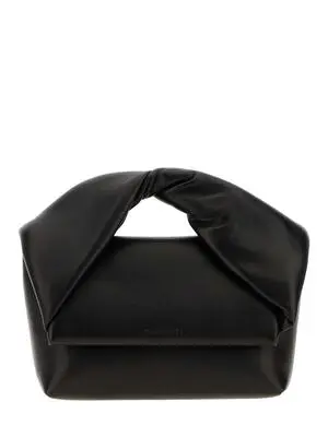 JW Anderson Mini Twister Leather Handbag - Black