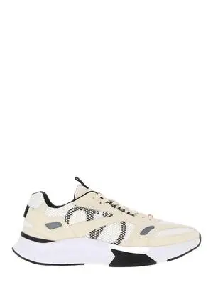 Valentino Garavani VALENTINO GARAVANI Suede And Mesh Low-Top Sneakers Multicoloured