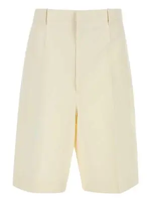 Bottega Veneta Cotton-silk Bermuda Shorts - White