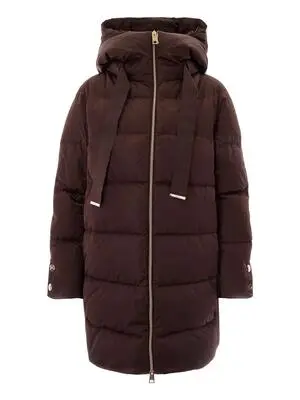 Herno Long Hooded Quilted Puffer Coat - Fondente