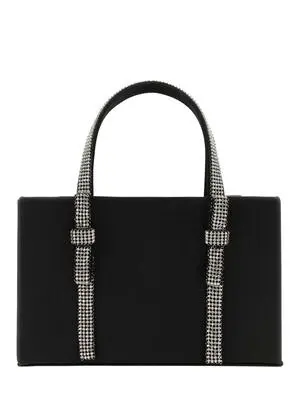 Kara Mini Nappa Leather Handbag With Silver-tone Hardware - Black
