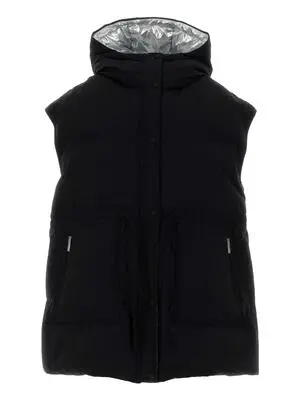 Herno Sleeveless Down Jacket With Hood - Black