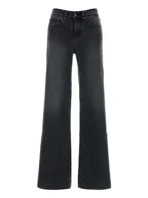 LOIS LOIS Slate Stretch Denim Lorna Wide-Leg Jeans Black