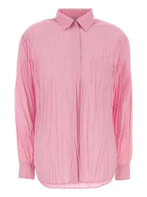 Moschino Textured Cotton Blend Shirt - Pink