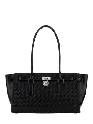 Michael Kors Leather Hamilton Shoulder Handbag - Black