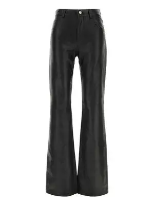HAIKURE Leather Flared Trousers - Black