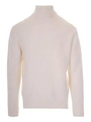 PAOLO PECORA Ribbed Turtleneck Sweater - Panna