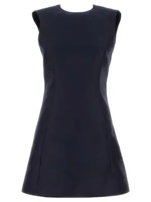 Balenciaga Wool Blend Mini Dress - Blue