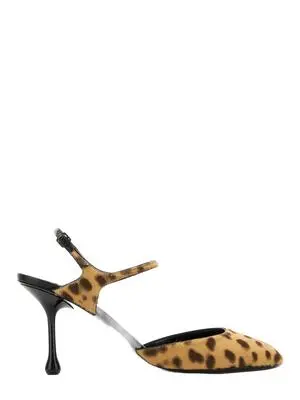 JIMMY CHOO Jimmy Choo Calf Hair Leopard Print Pointed Toe Stiletto Pumps Printed