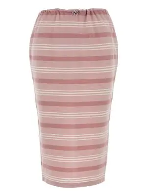 Prada Prada Striped Cotton Mini Skirt Stripped