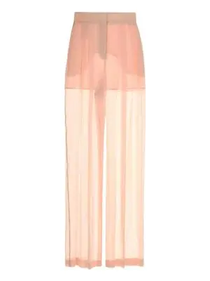 Alberta Ferretti Wide-leg Silk Trousers - Pink
