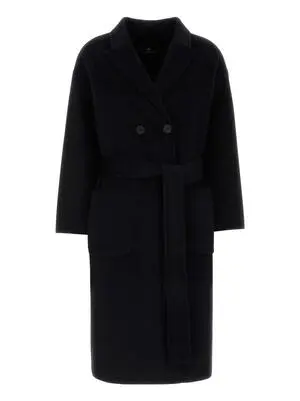 ANINE BING ANINE BING Dylan Double Breasted Wool-Cashmere Blend Jacket Black