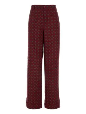 Moschino Silk Tailored Trousers - Printed
