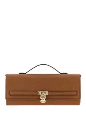Michael Kors Michael By Michael Kors Hamilton Moderne Leather Handbag With Gold Hardware Brown