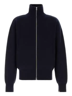 Extreme Cashmere Zip-up High Neck 100% Cashmere Cardigan - Black
