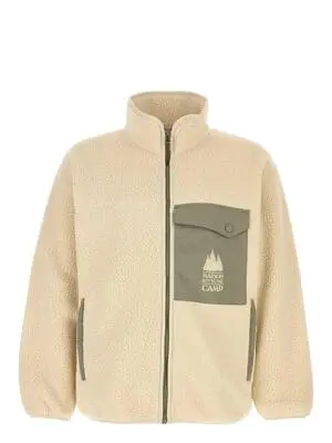 Maison Kitsuné Textured Pile Zip-up Jacket - White
