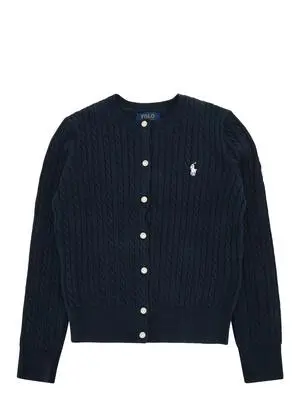 POLO RALPH LAUREN JR Polo Ralph Lauren Children's Navy Cable-knit Crewneck Sweater - Hunternavy