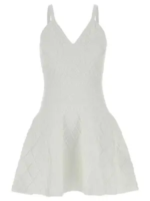 Balmain Knit Mini Dress - White