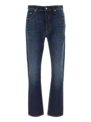 Palm Angels Logo Detailed Denim Jeans - Blue
