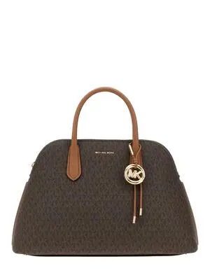 Michael Kors Canvas Shopping Handbag With Monogram - Printed