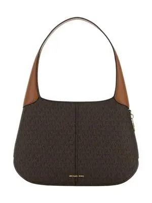 Michael Kors MICHAEL KORS Monogram Canvas Shoulder Bag With Golden Hardware Printed