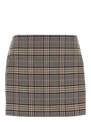 ANINE BING ANINE BING Embroidered Viscose Blend Mini Skirt